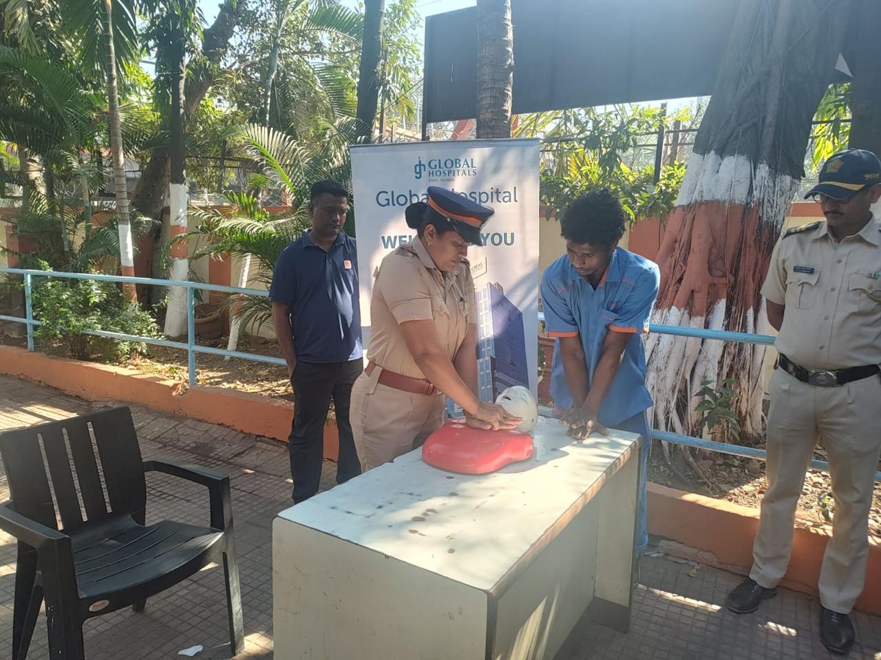 Global Hospital Empowers Mumbai Police with CPR Training